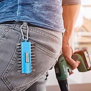 Bosch 2607002822 21 Piece Screwdriver Bit Set Blue (with Magnetic Bit Holder, Carabiner, Accessory for Electric Screwdrivers)