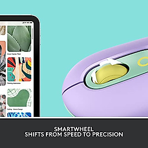 Logitech POP Mouse, Wireless Mouse with Customizable Emojis, SilentTouch Technology, Precision/Speed Scroll, Compact Design, Bluetooth, Multi-Device, OS Compatible - Daydream Mint