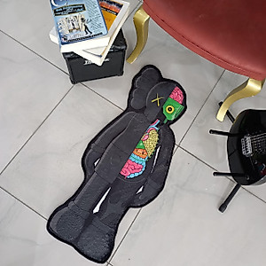 Rugendary Ka-ws Rug Popular Hypebeast Room Decor Unique Design Sneakerhead Carpet Nonslip Backing Street Art Mat Machine Washable Cool Rug (Hypebeast-1, 1.3x3 ft. (Plush))