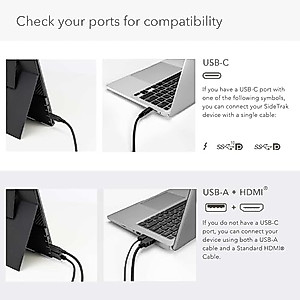 SideTrak Solo 15.6” 4k Portable Monitor for Laptop | Freestanding Ultra HD LED Anti-Glare USB Laptop Dual Screen | Compatible with Mac, PC, & Chrome | Powered by USB-C or Mini HDMI