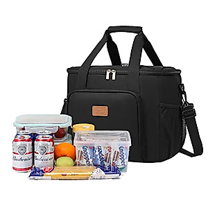 MOYAQI Large Soft Sided Picnic Cooler Bag 26L Insulated Leak Proof for 40 Cans of Beverage or Beer Storage, Collapsible Cooler Lunch Bag for Camping, Lunch, Beach, Picnic, Road Trips, Shopping, Travel