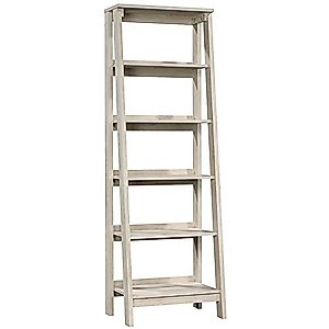 Sauder Trestle 5-Shelf Bookcase, Chalked Chestnut finish