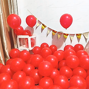 5 inch Red Party Balloons, 100 pcs Mini Red Latex Balloons for Birthday Wedding Baby Shower Decorations(Red)