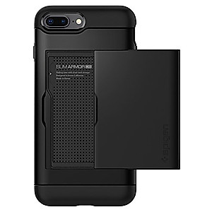 Spigen Slim Armor CS Designed for iPhone 8 Plus Case (2017) / Designed for iPhone 7 Plus Case (2016) - Black