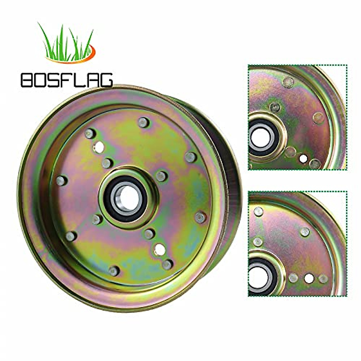 BOSFLAG 2 Pack 539132728 Idler Pulley Replaces Husqvarna 539132728 Idler Pulley, Husqvarna 589766102, 539112196, 589766101 for Husqvarna RZ4623, MZ6128, Z246, RZ46i, MZ61, RZ5424, MZ5225 Lawn Tractors