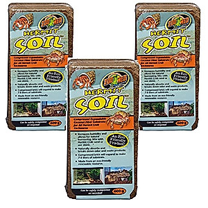 (3 Pack) Zoo Med Hermit Soil Coconut Fiber Brick 600g Each