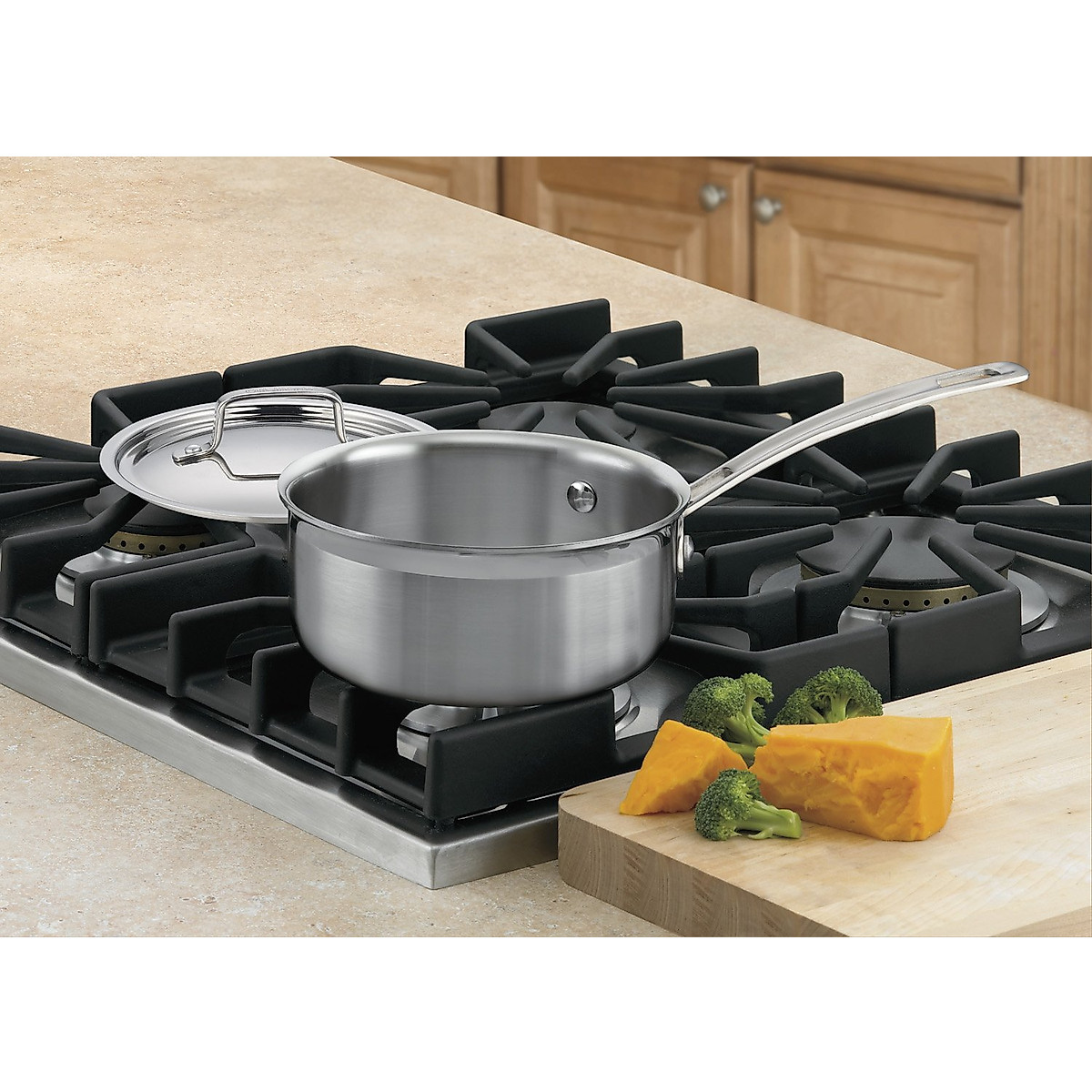 Cuisinart MultiClad Pro Stainless Steel 2-Quart Saucepan with Cover & MultiClad Pro Stainless Steel 1-1/2-Quart Saucepan with Cover