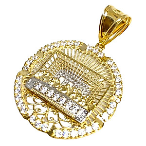 27-38 MM DIAMETER APOSTLES LAST SUPPER PENDANT CHARM REAL 10K YELLOW GOLD SG-2014 (27 MM)