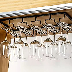 Wine Glass Rack Wall Mounted Wine Cup Display Storage Hanger Iron Stemware Racks Wine Glass Rack,Wine Glass Rack,stemware Rack Under Cabinet,Hanging Wine Glass Shelf,Wine Cup Rack Wall