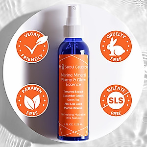 SeoulCeuticals Korean Skin Care Essence Toner - K Beauty Skincare Spray Mist For Face Contains Cucumber Extract and Marine Minerals + Organic Aloe - Get That Healthy Youthful Glow