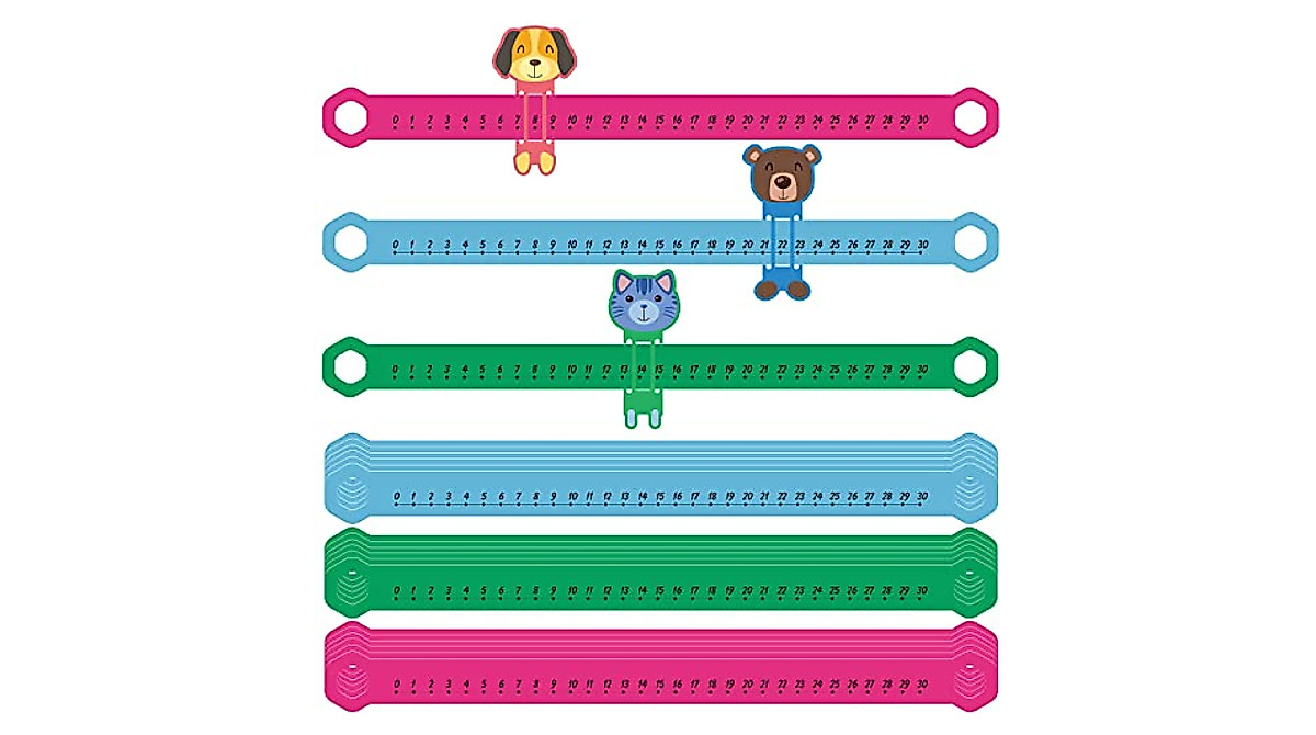 24 Pcs Slide and Learn Number Line for Kids