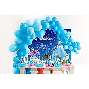 6 PCS Cinderella Princess Theme Honeycomb Centerpieces Colorful Cartoon Princess Cinderella Kids' Birthday Party Decoration (Cinderella)