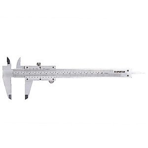 Spurtar Vernier Caliper Measuring Tool 6" Stainless Steel, 0-6Inch/0-150mm Manual Non Digital Calipers, 0.001"/0.02mm High Precision Durable Micrometer