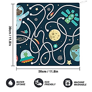 Lurnise Hand Towel Planet Hand Towels Dish Towel Lanyard Design for Bathroom Kitchen Sports