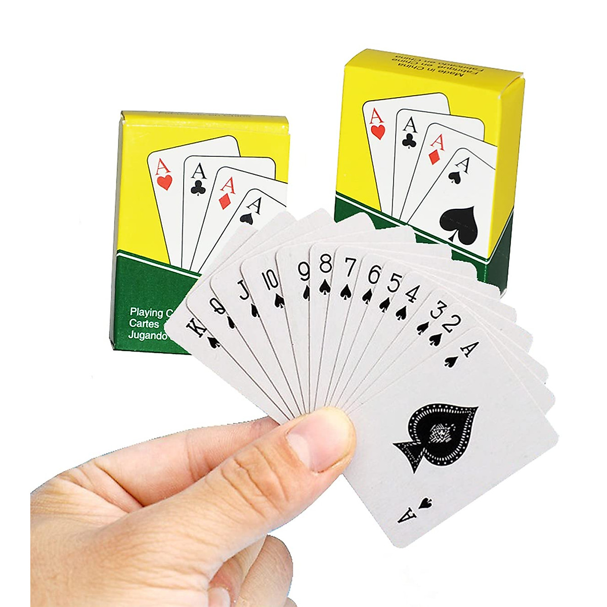 Mini Playing Card, 2 Decks Set Small Casino Poker Game for Kids and Adults, Tiny Deck of Novelty Party Gift for Girls and Boys (1.5 X 2 Inches)