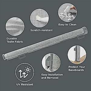 Lesure Retractable Baby Gate for Stairs - Extra Wide Dog Gate 34" Tall, Extends to 71" Wide, Pet Safety Gates for Doorways, Hallways, Indoor, Outdoor