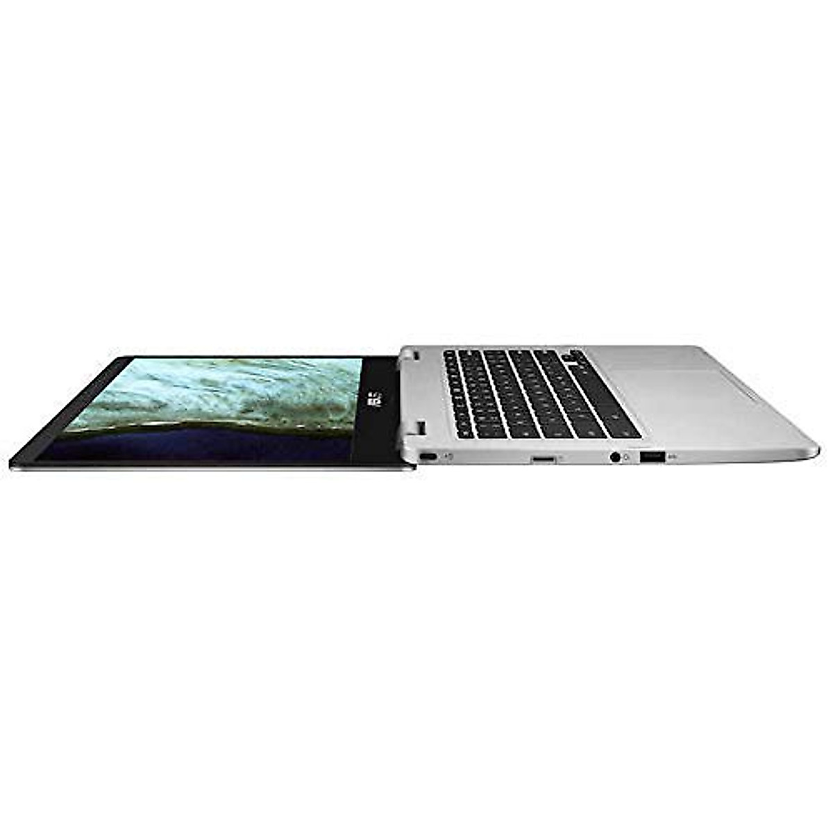 ASUS Chromebook 15.6" FHD 1080P Touchscreen with Intel Quad Core Pentium Processor N4200, 4GB RAM, 64GB SSD Storage, Webcam, 802.11AC WiFi, Bluetooth, USB3.1 Type-C, Google Chrome OS-Silver (Renewed)