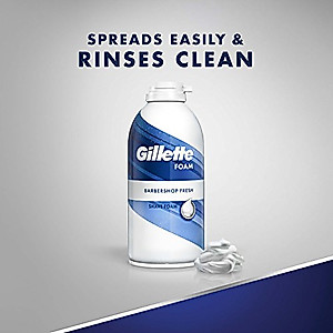Gillette Foam Barbershop Fresh Shave Foam, 11 oz (Shaving Cream)