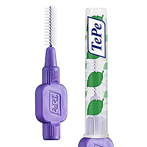 TePe Interdental Brushes 1.1mm Purple - 1 Packets of 8 (8 Brushes) by TePe