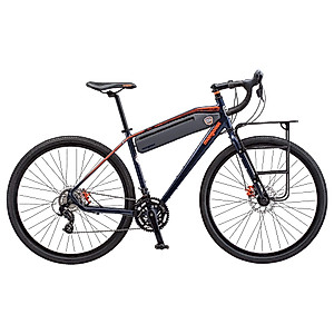 Mongoose Men's Elroy Adventure Bike 700C Wheel Bicycle, Blue, 54cm frame size