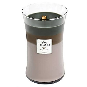 Yankee Candle Cozy Cabin Trilogy - Evening Bonfire/Oudwood / Wood Smoke Large Hourglass Candle