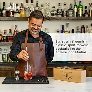 A Bar Above 10-Piece Premium Stir Gift Set - Cocktail Mixing Glass Gifts Set - Stirred Home Bar Kit Great for Martinis, Old Fashioned, Manhattans, & More - Perfect Valentines Day Gifts for Him & Her