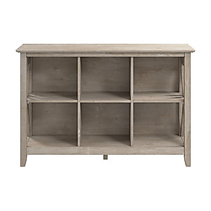 Bush Furniture Key West 6 Cube Bookcase in Washed Gray, Small Organizer for Home Office, Living Room, and Entryway