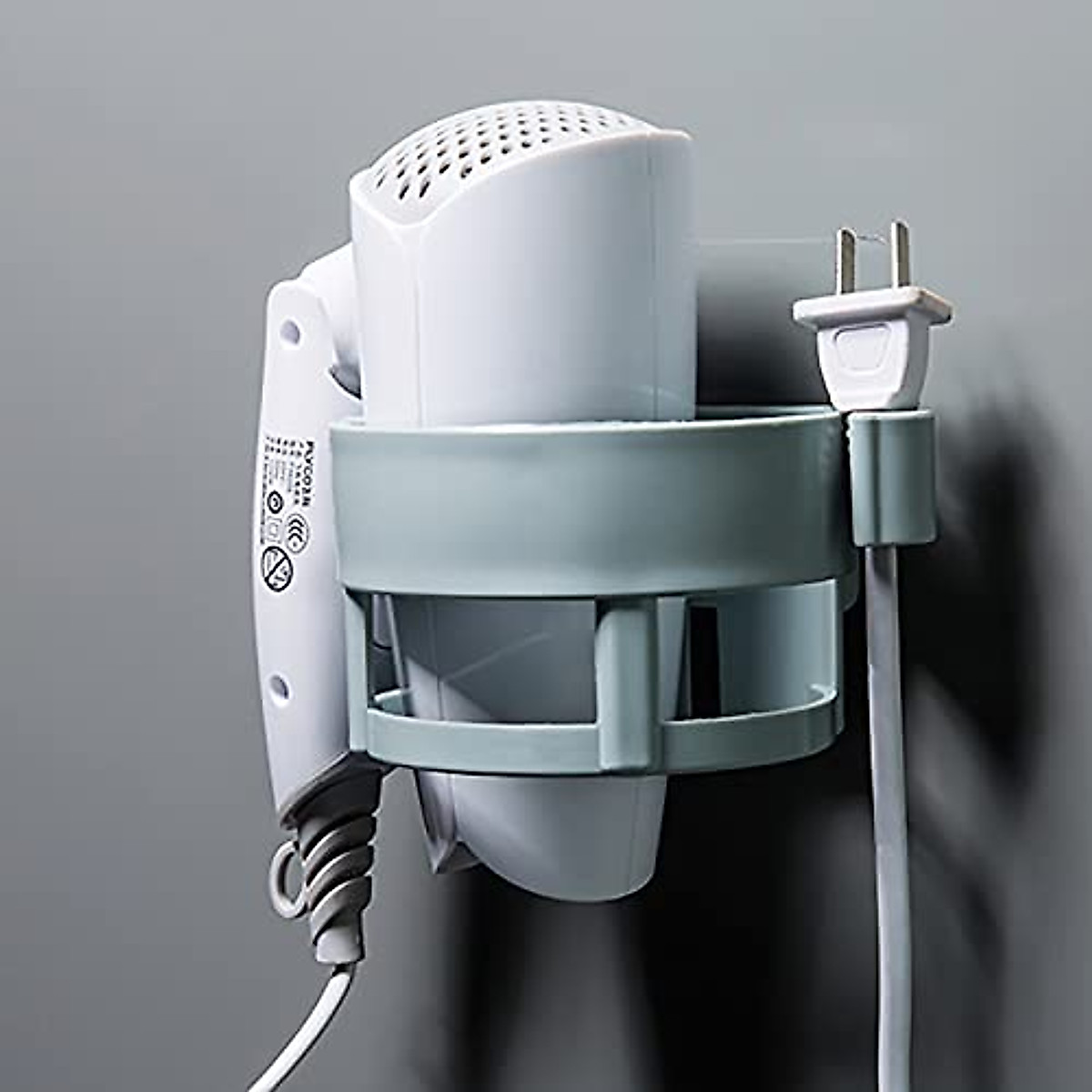 BLMIEDE Hair Dryer Holder Bathroom Hair Dryer Holder Hair Care Tools Holder Wall Mount Home Organization Must Haves (Beige, One Size)