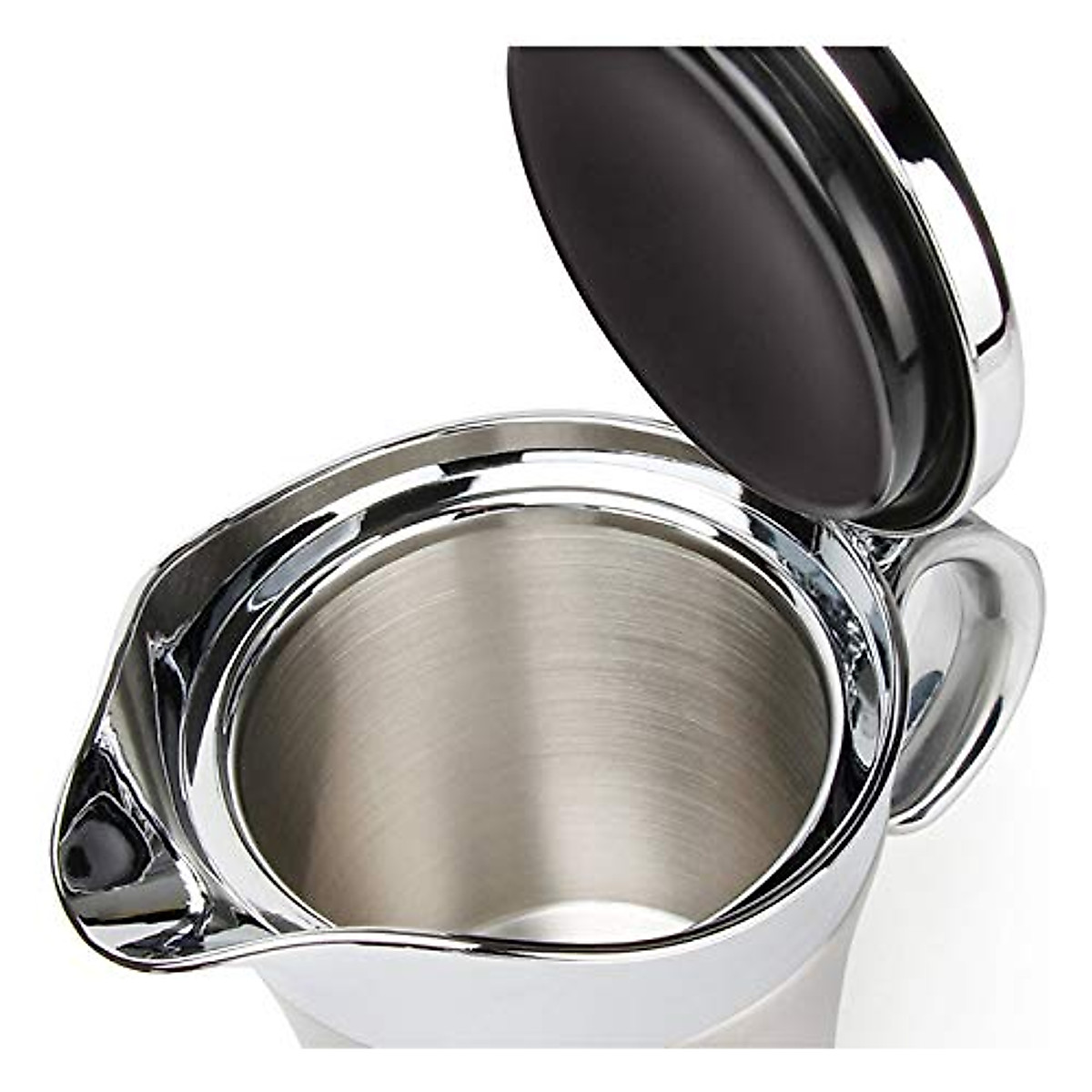 With Hinged Lid Insulated Gravy Boat (450ML/16 OZ) SU304 Stainless Steel Double Wall Gravy Warmer,Serving for Cream, Salad Dressing, Sauce