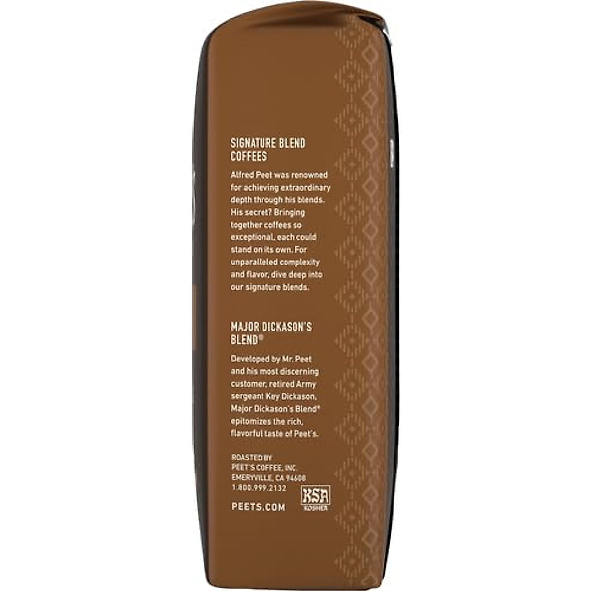 Peet's Coffee, Dark Roast Whole Bean Coffee - Major Dickason's Blend 10.5 Ounce Bag