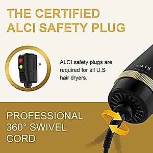 Hair Dryer Brush Blow Dryer Brush in One, Hair Dryer and Styler Volumizer Professional 4 in 1 Hot Air Brush, Negative Ion Anti-Frizz Blowout Hair Dryer Brush for Drying, Straightening, Curling, Salon