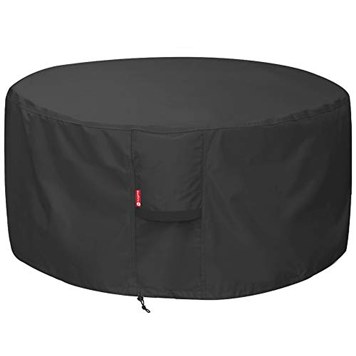 Fire Pit Cover - Waterproof 600D Heavy Duty Round Patio Fire Bowl Cover Black (Round - 44”D x 24”H)