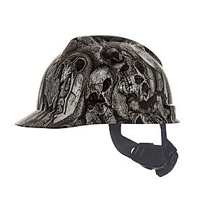 MSA 10204778 Hydro Dip V-Gard Cap Style Safety Hard Hat with Fas-Trac III Ratchet Suspension | Polyethylene Shell, Self Adjusting Crown Straps - Standard Size in Devils Kanyon