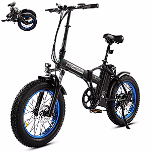 ECOTRIC Electric Bike 500W Folding Ebike 20" Fat Tire Foldable Electric Bicycle 48V 12.5AH Lithium Removable Battery Beach Snow Mountain E-Bike Commute Ebike for Adults Shimano 7-Speed