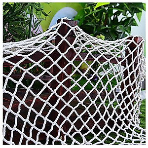 DRISSA Child Safety Net White Rope Net Construction Safety Net 6mm Thick 10cm Mesh. Various (Size:2x4m)