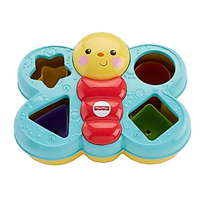 Fisher-Price Butterfly Shape Sorter, baby blocks activity toy for ages 6 months and older