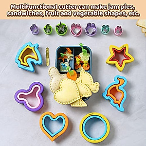 TUNIKO 31PCS Kids Sandwich Cutter and Sealer Set, Uncrustables Sandwich Shape Maker, DIY Cookie&Pie Mold for Kids, Fruit Vegetable Shape Cutters for Boys Girls School Bento Lunch Box,Bread Shape