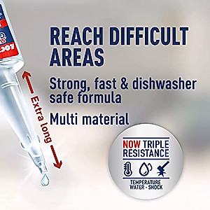 Loctite Super Glue Liquid Longneck Bottle, Clear Superglue, Cyanoacrylate Adhesive Instant Glue, Quick Dry - 0.18 fl oz Bottle, Pack of 6