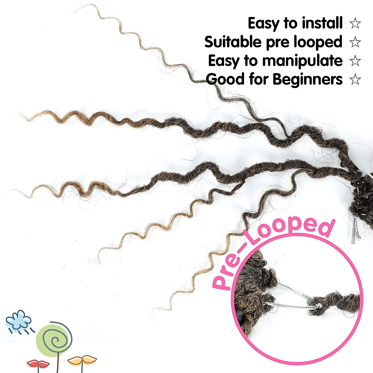 Fulcrum Goddess Locs Crochet Hair 12 Inch, 8 Packs New Faux Locs Crochet Hair for Black Women, Crochet locs with Curly Ends (12Inch (Pack of 8), T27#)