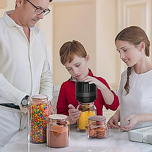 KITOOL Electric Mason Jar Vacuum Sealer Kit for Wide-Mouth & Regular-Mouth Mason Jars, Food Saver Vacuum Canning Sealer Machine Includes 16 Jar Lids