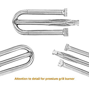 BBQ-PLUS Stainl Steel Grill Burner Tubes Replacement Kits for Calise OK2000, OK2000E, OK3000,Lucullan,Outdoor Kitchen Concepts Grill,3 Pack