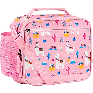 Choco Mocha 15 inch Llama Backpack with Matching Lunch Box for Girls