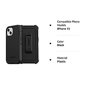 OtterBox DEFENDER SERIES SCREENLESS Case Case for iPhone 13 (ONLY) - BLACK