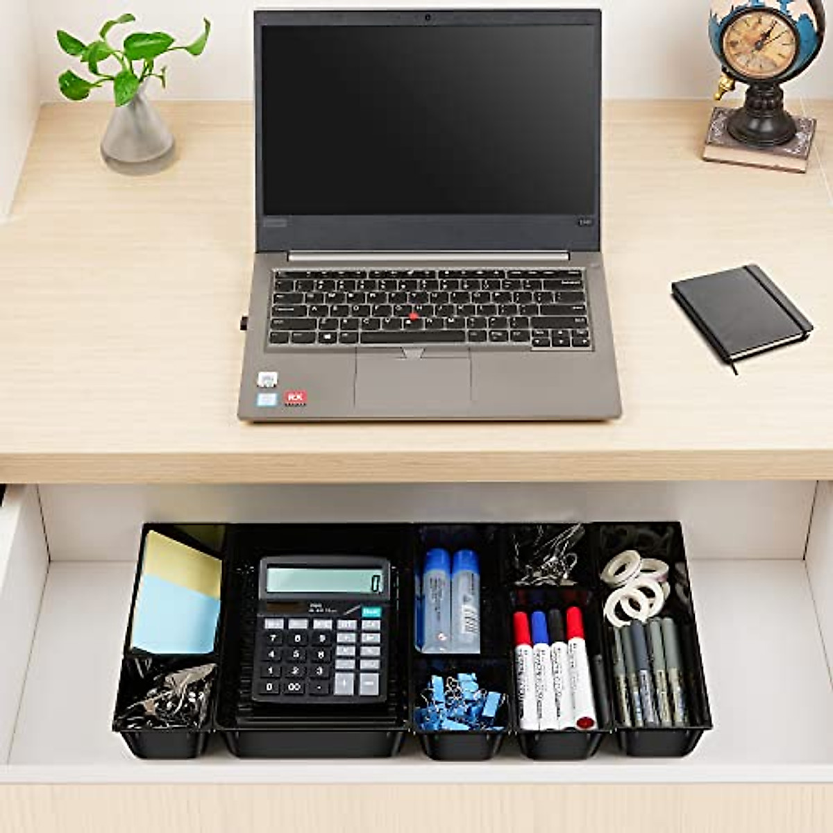 CHEFSTORY 23 Pack Desk Drawer Organizers, 4 Sizes Office Desk Organizer Tray Bins, Office Organizer with Non-slip Pads for Home Organization and Storage