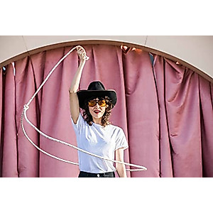 Western Stage Props - Cotton Trick Rope Lasso |Cowboy and Cowgirl Rope | Beginner or Advanced Lariat Looper Rope for Kids and Adults, 15 Foot