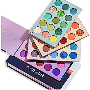 Beauty Searcher 60 Color Eyeshadow Palette, 4 in 1 Board High Pigmented Glitter Matte Eye Shadow Rotation Pearlescent Nude Makeup Palette Eyes Cosmetic