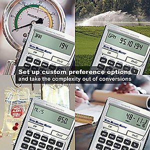 Calculated Industries 8025 Ultra Measure Master Professional Grade U.S. Standard to Metric Conversion Calculator Tool for Engineers, Architects, Builders, Scientists and Students | 60+ Units Built-in, Silver