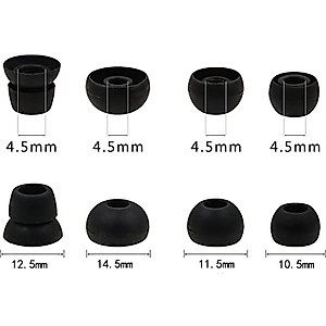 Replacement Silicone Ear Tips Earbuds Buds Set Compatible with for Powerbeats 2 3 Wireless Beats by dre Headphones Earphones, 4 Pairs (White)