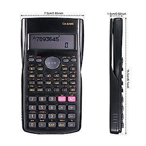 18 Pieces Saillong 2-Line Engineering Scientific Calculator, Black Function Fractions Math Calculator for Middle, High School, Classroom, Student and Teacher (18 Pieces)