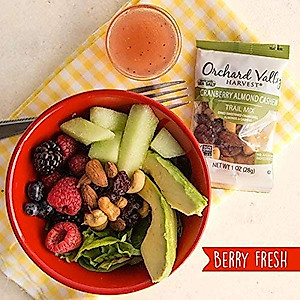 Orchard Valley Harvest Cranberry Almond Cashew Trail Mix, 1 Ounce Bags (Pack of 15), Cranberries, Almonds, and Cashews, Non-GMO, No Artificial Ingredients